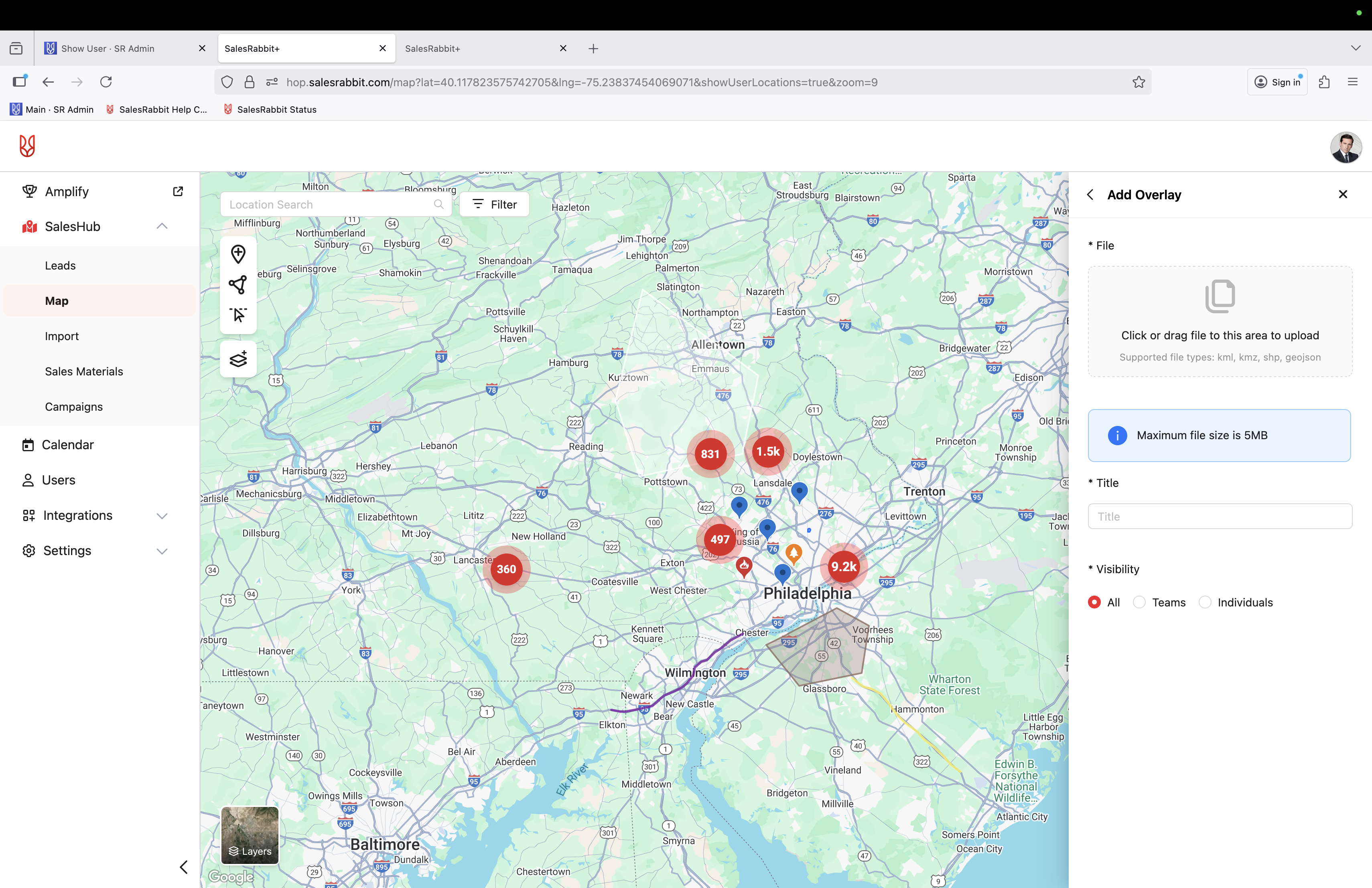 Map Overlays – SalesRabbit+